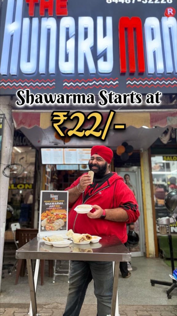 Shawarma At Rs.22- The Hungry Man - Mister Tikku Xperiences